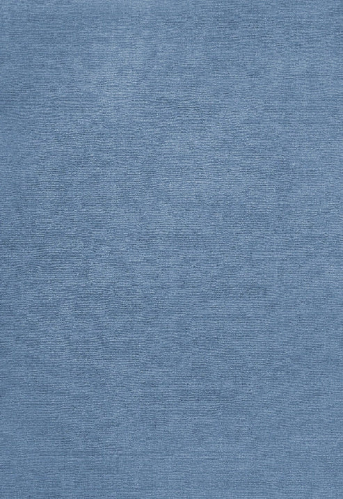 Vloerkleed Layered Classic Solid Wool Rug Cornflower Blue ...