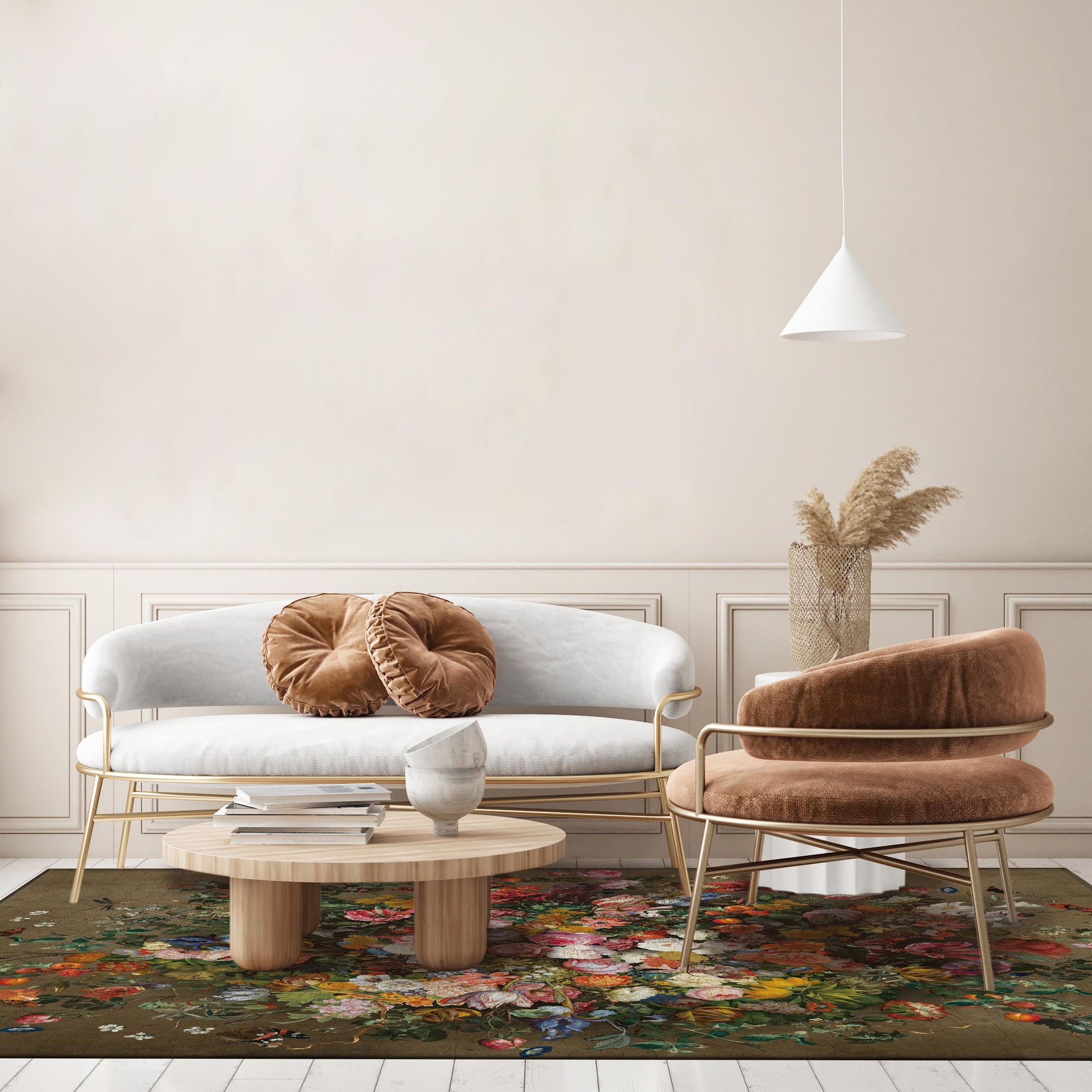 Vloerkleed Jackie And The Fish Dutch Uncle Parchment – Vloerkledenwinkel