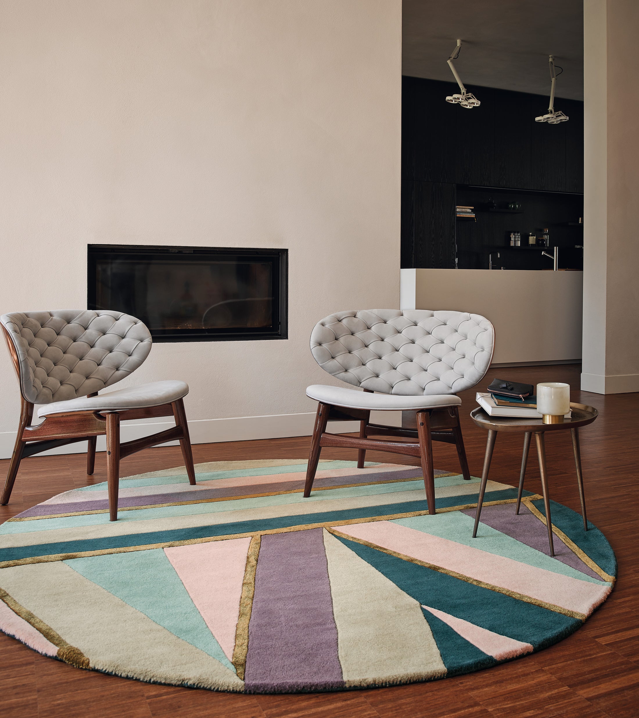 Laagpolig vloerkleed Ted Baker Sahara Pink 56102 - Vloerkledenwinkel